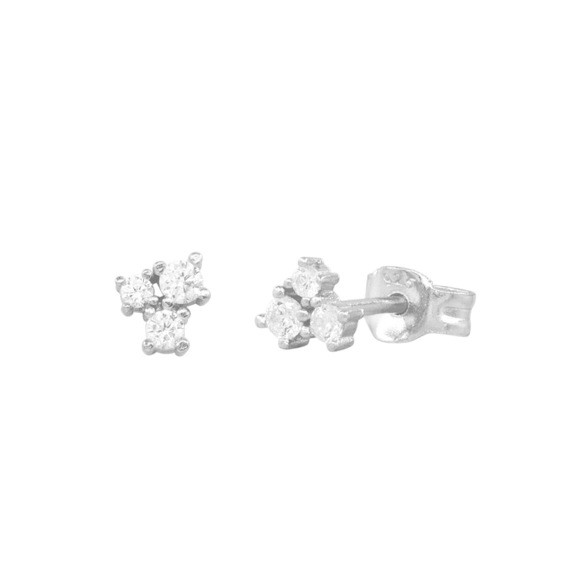Mini Stecker aus Sterling Silber mit Glitzer, 15,00